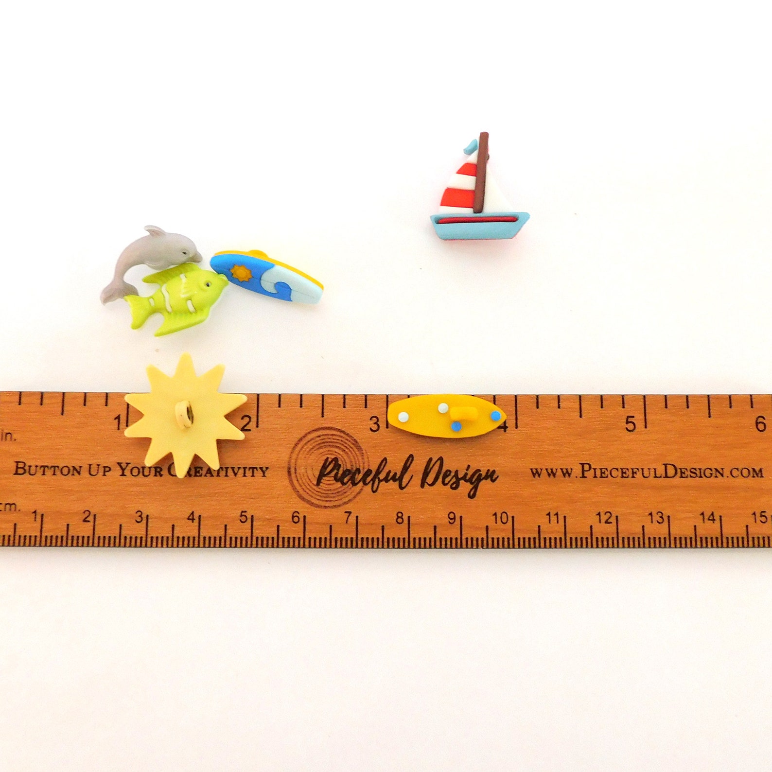 Surf's up Buttons by Buttons Galore // Novelty Beach Ocean ...
