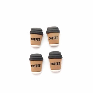 Coffee Cup Flat Back Embellishments / Drink Flatback Cabochons - Set of ...