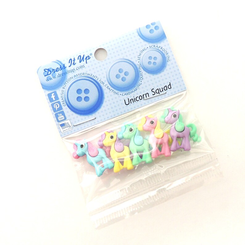Unicorn Squad Buttons by Dress It up / Fantasy Novelty - Etsy