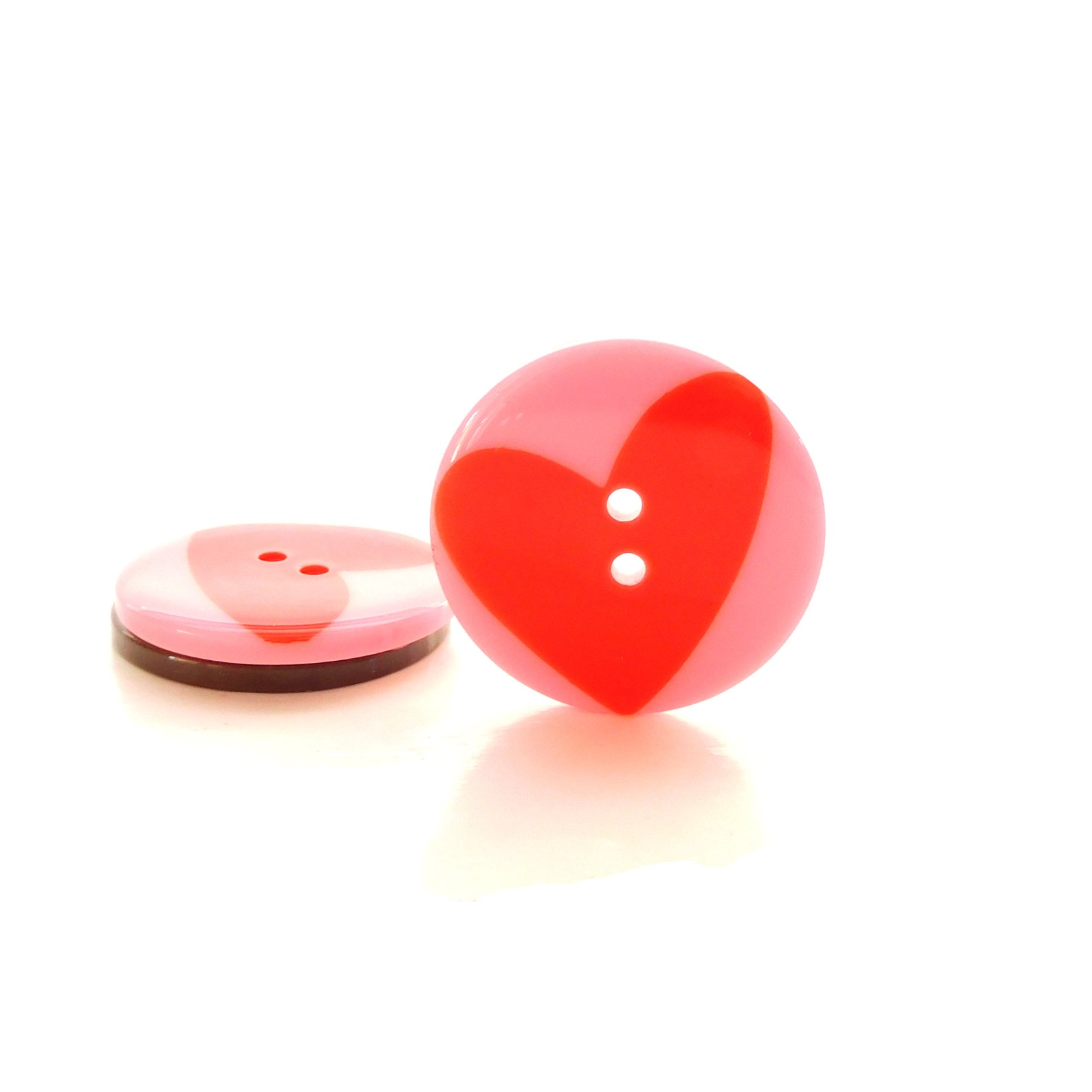 Large Heart Buttons by Flair/ Novelty Valentine's Day - Etsy