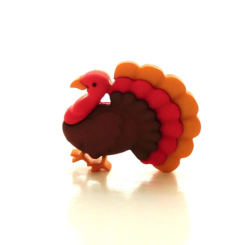 Turkey Buttons by Shelly's Buttons / Thanksgiving Bird - Etsy