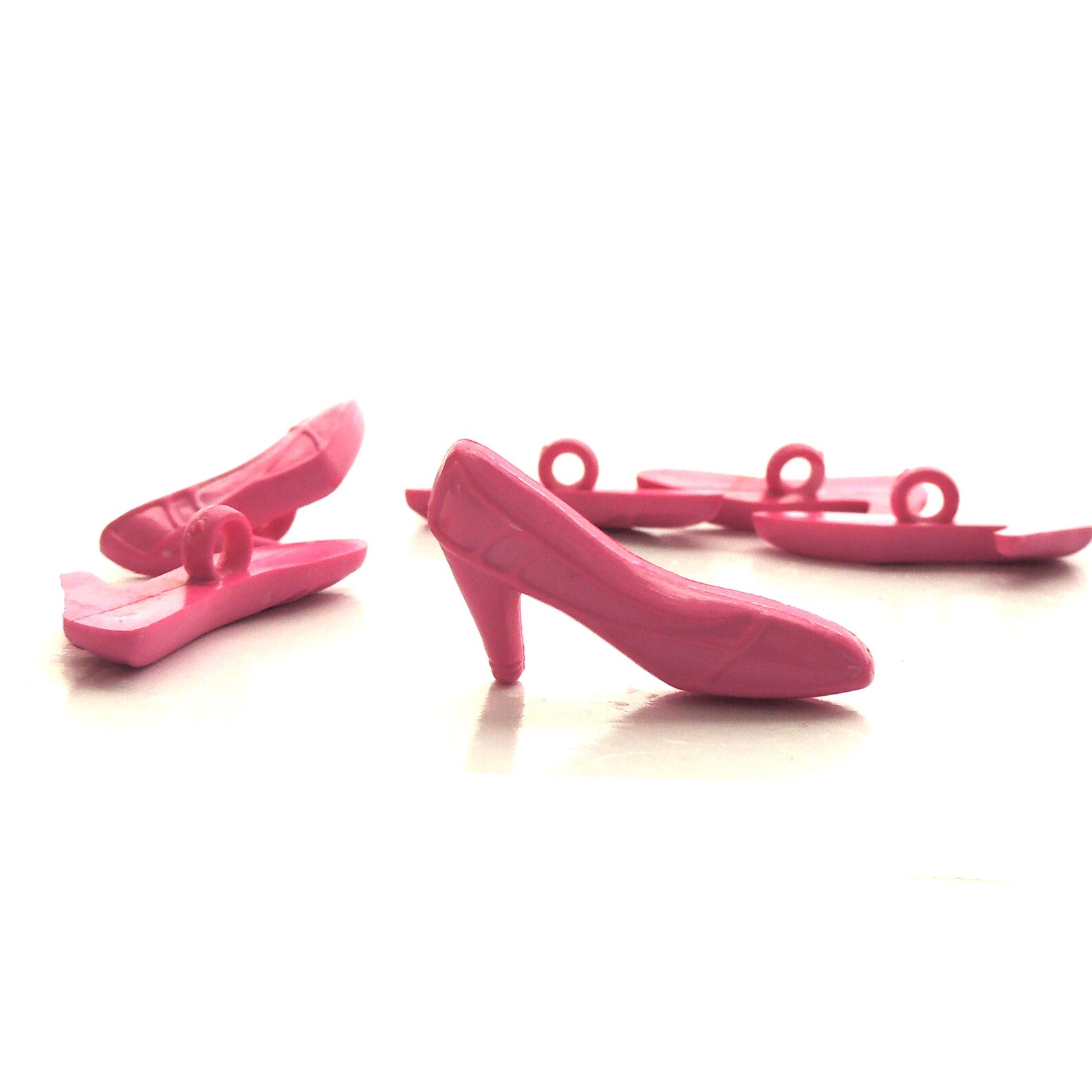 Pink High Heel Shoe Buttons by Buttons Galore // Fuchsia - Etsy