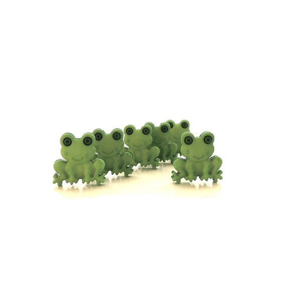 Frog Buttons by Buttons Galore / Novelty Animal Embellishments - Etsy