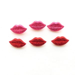Kiss Me Glitter Lips Buttons by Shelly's Buttons / Valentine's Day ...