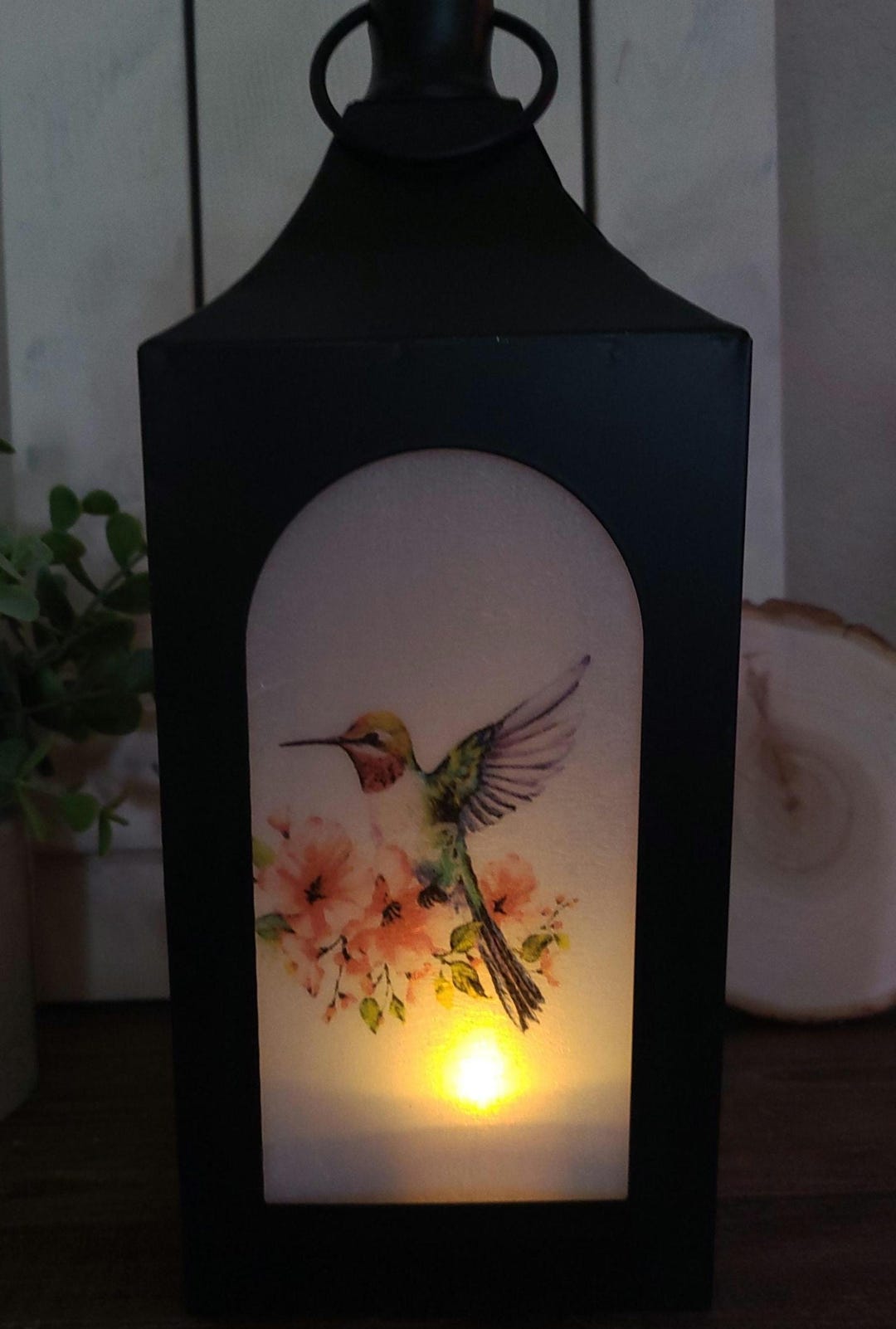 HUMMINGBIRD LANTERN W/timer/hummingbird/hummingbird Lover/ Hummingbird ...