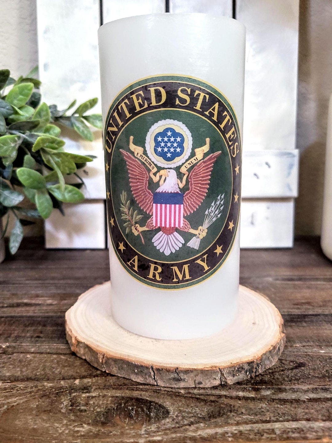 ARMY FLAMELESS Candle/army/military Candle/military Decor/military Gift ...