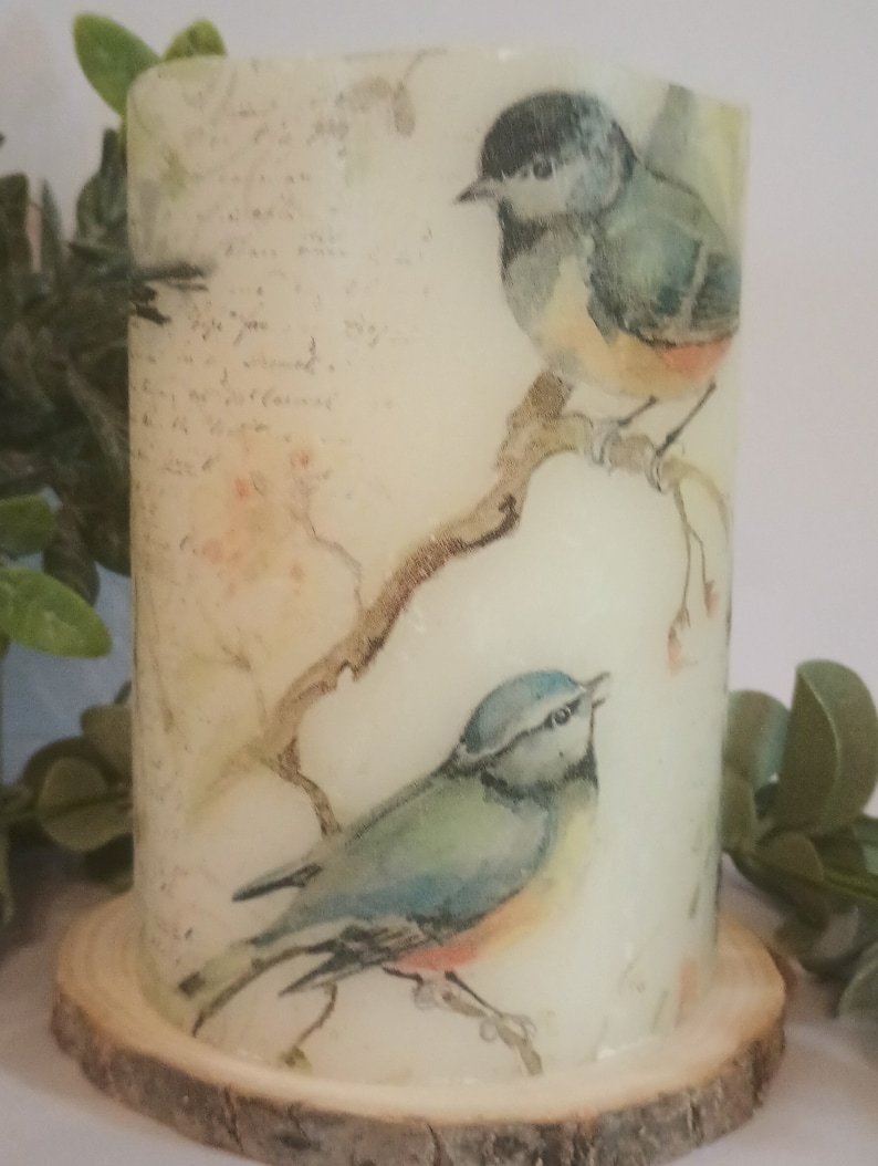 BIRD FLAMELESS CANDLE W/timer/bird Candle/birds/bird Lover Gift/night ...