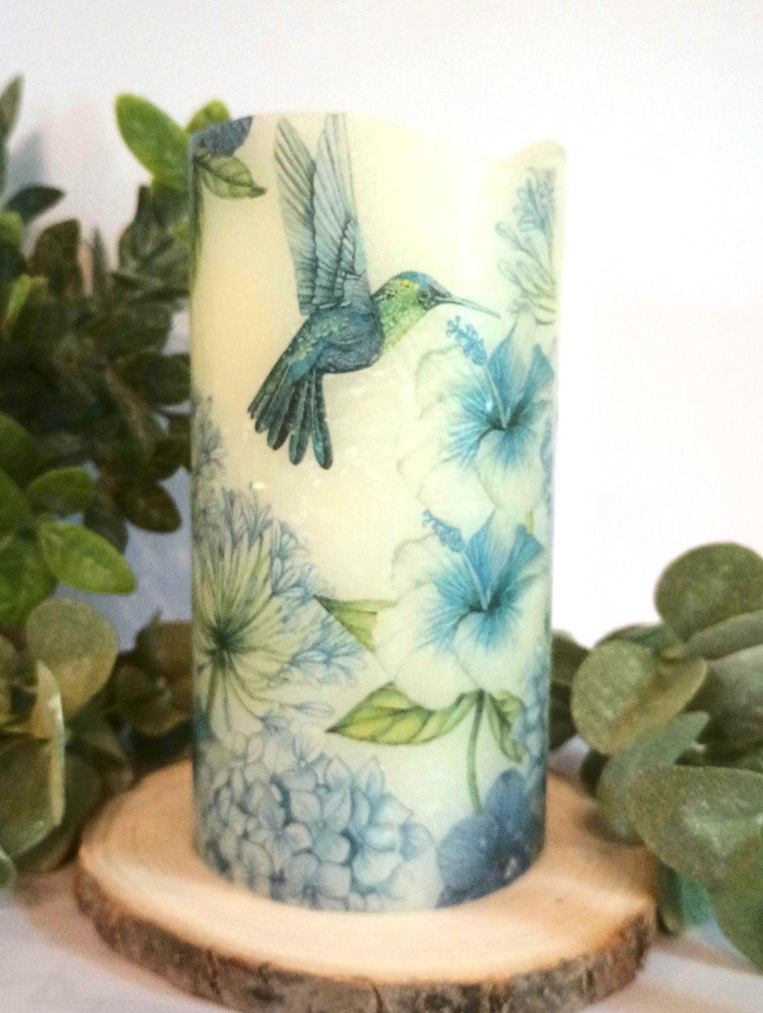 HUMMINGBIRD FLAMELESS CANDLE W/timer/hummingbird Candle/mother's Day ...