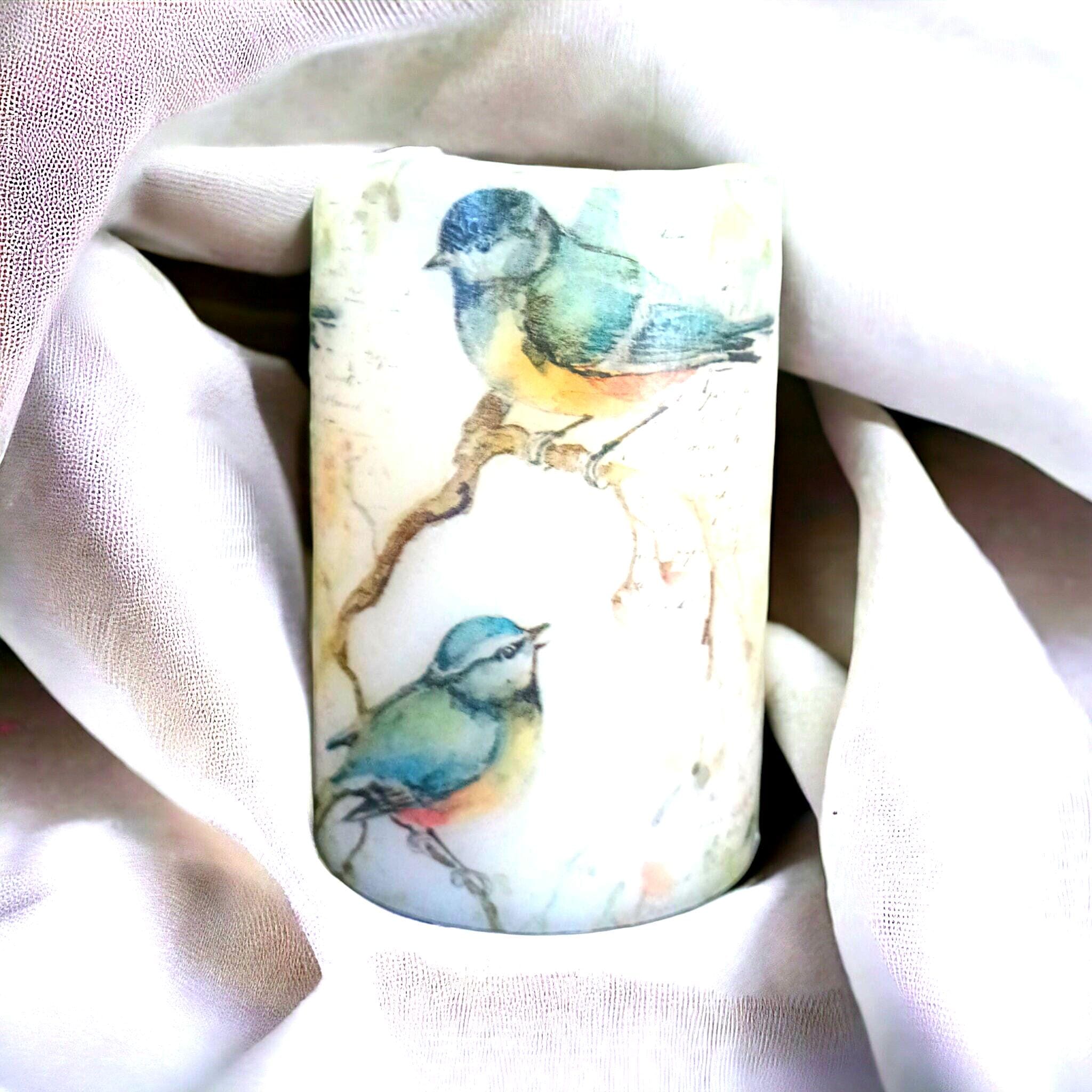 BIRD FLAMELESS CANDLE W/timer/bird Candle/birds/bird Lover Gift/night ...
