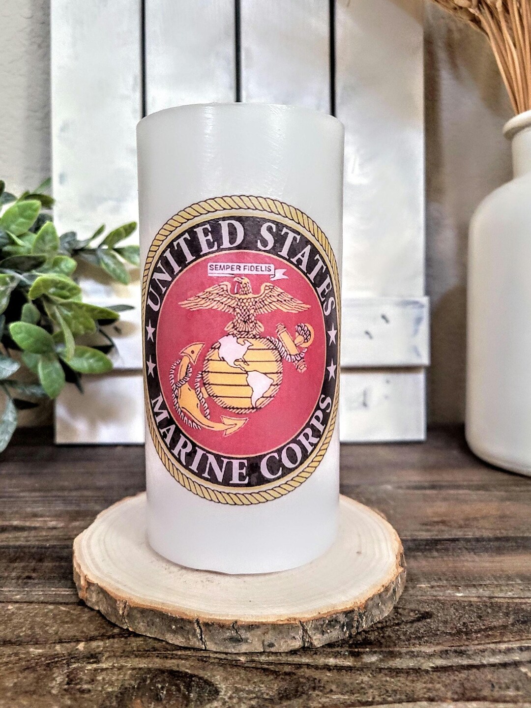 MARINES FLAMELESS Candle/marines Gift/veteran Gift/marines/father's Day ...