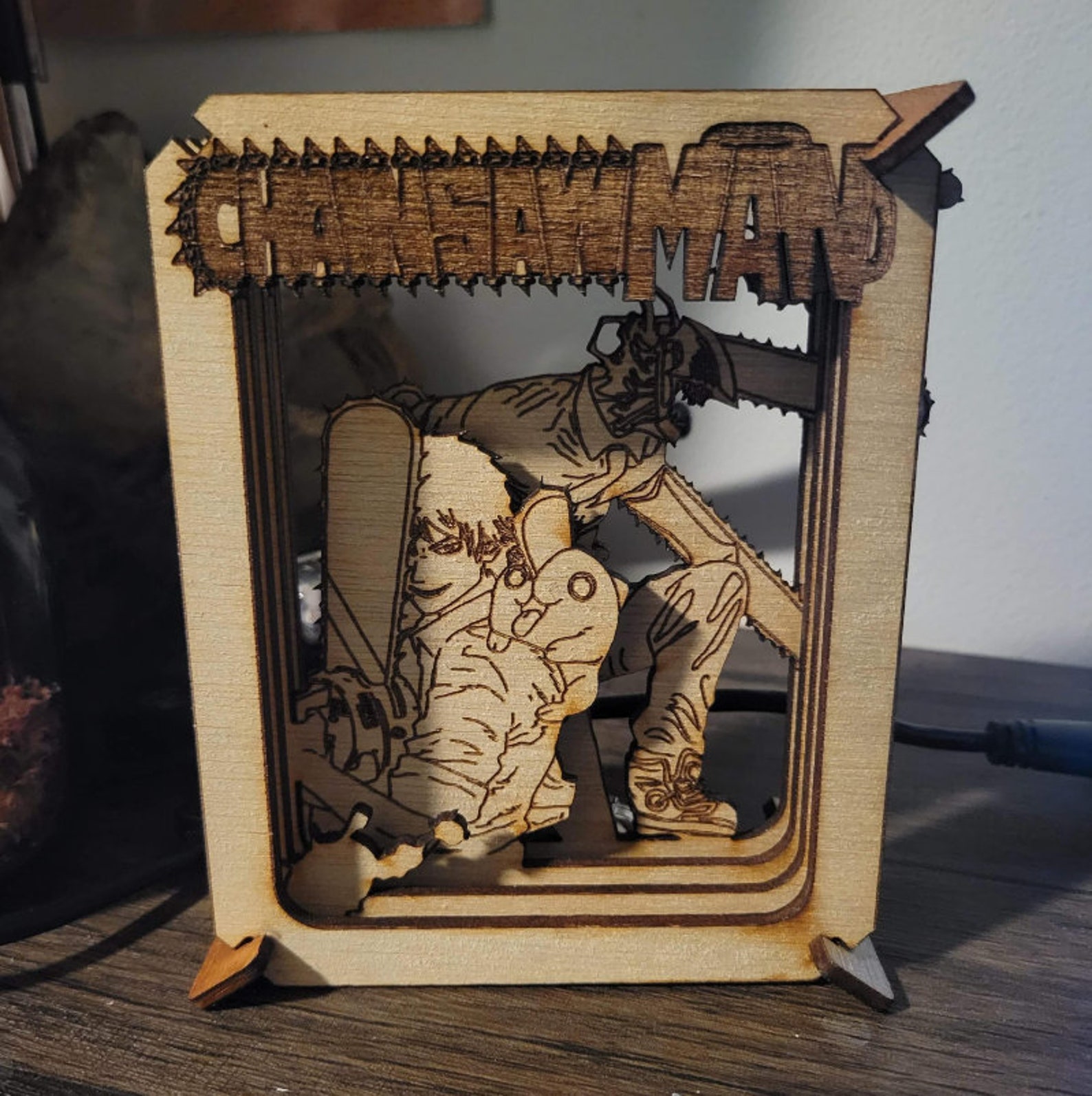 Chainsaw Man Laser Cut Display - Etsy