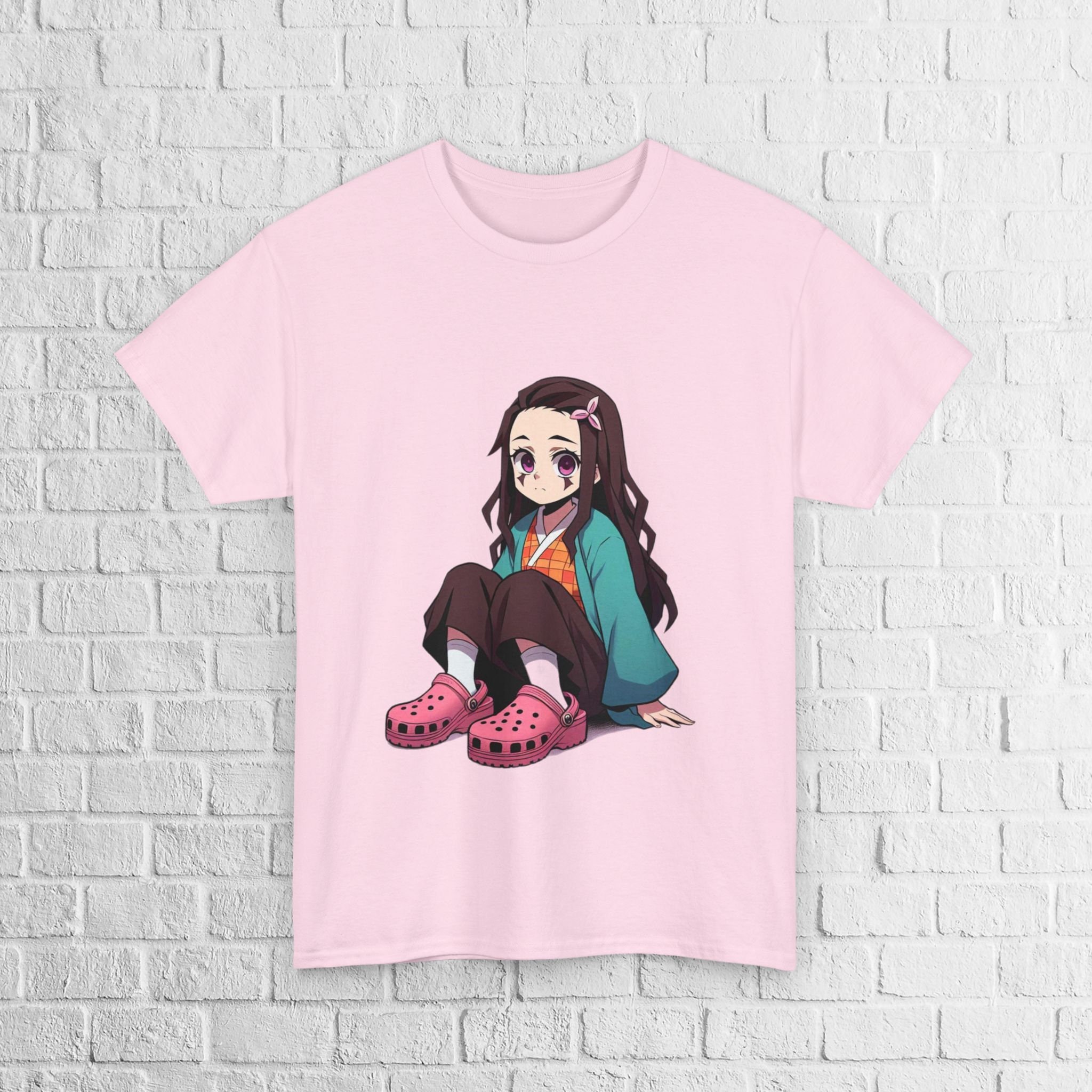Demon Slayer Nezuko in Crocs Gildan Unisex Heavy Cotton Tee - Etsy