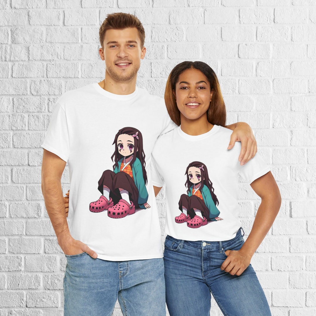 Demon Slayer Nezuko in Crocs Gildan Unisex Heavy Cotton Tee - Etsy