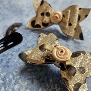 Cute Hand-made Faux Silver Hair Clip - Etsy