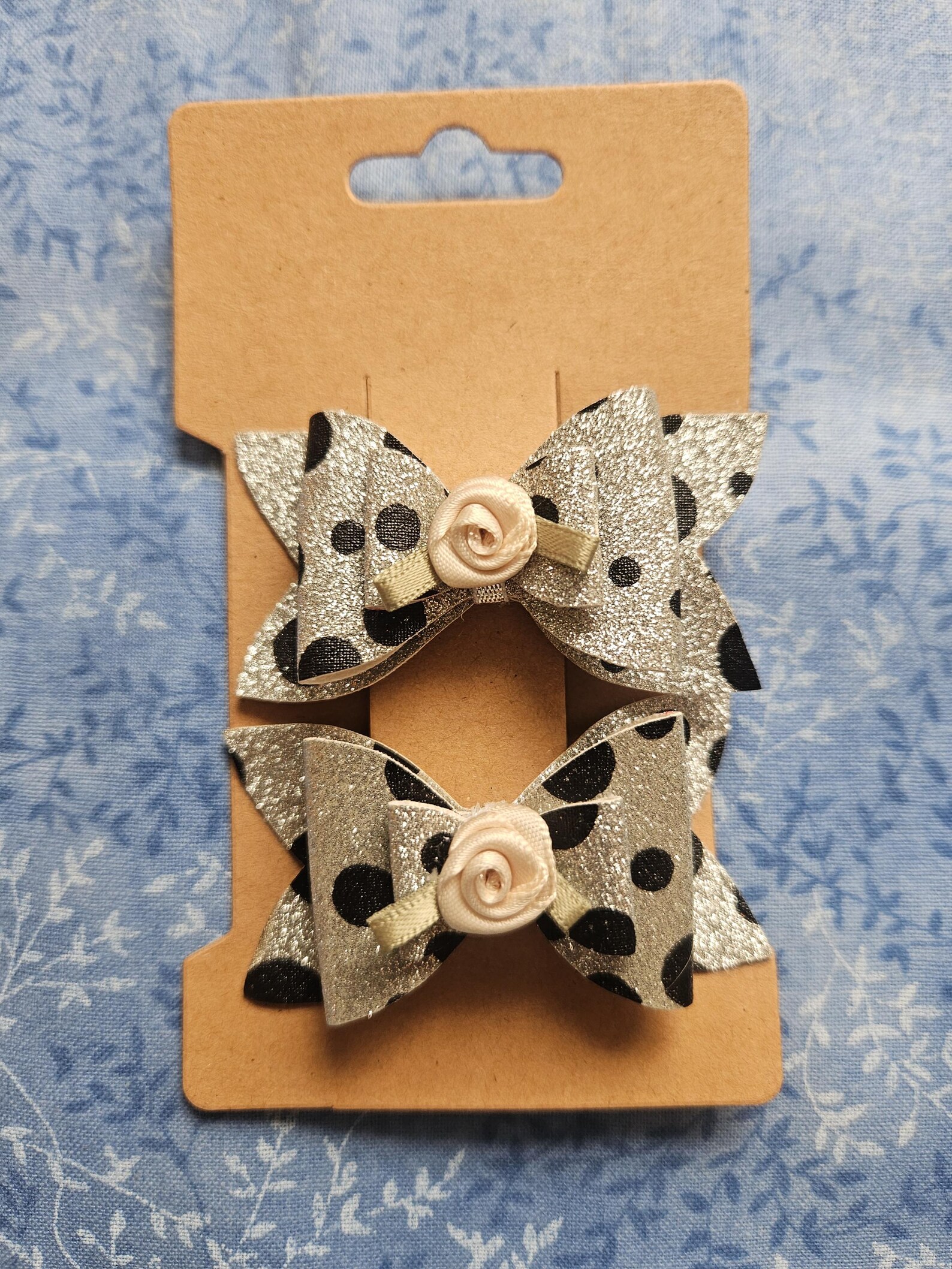 Cute Hand-made Faux Silver Hair Clip - Etsy