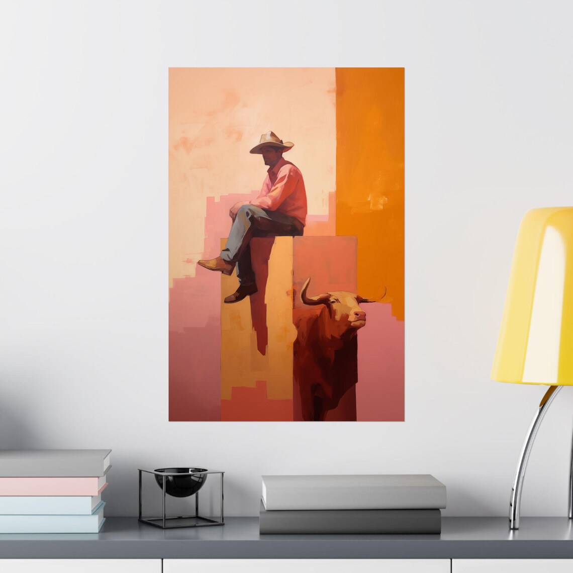 Cowboy Vertical Posters, Western Art Prints, Matte Wall Decor, Rustic ...