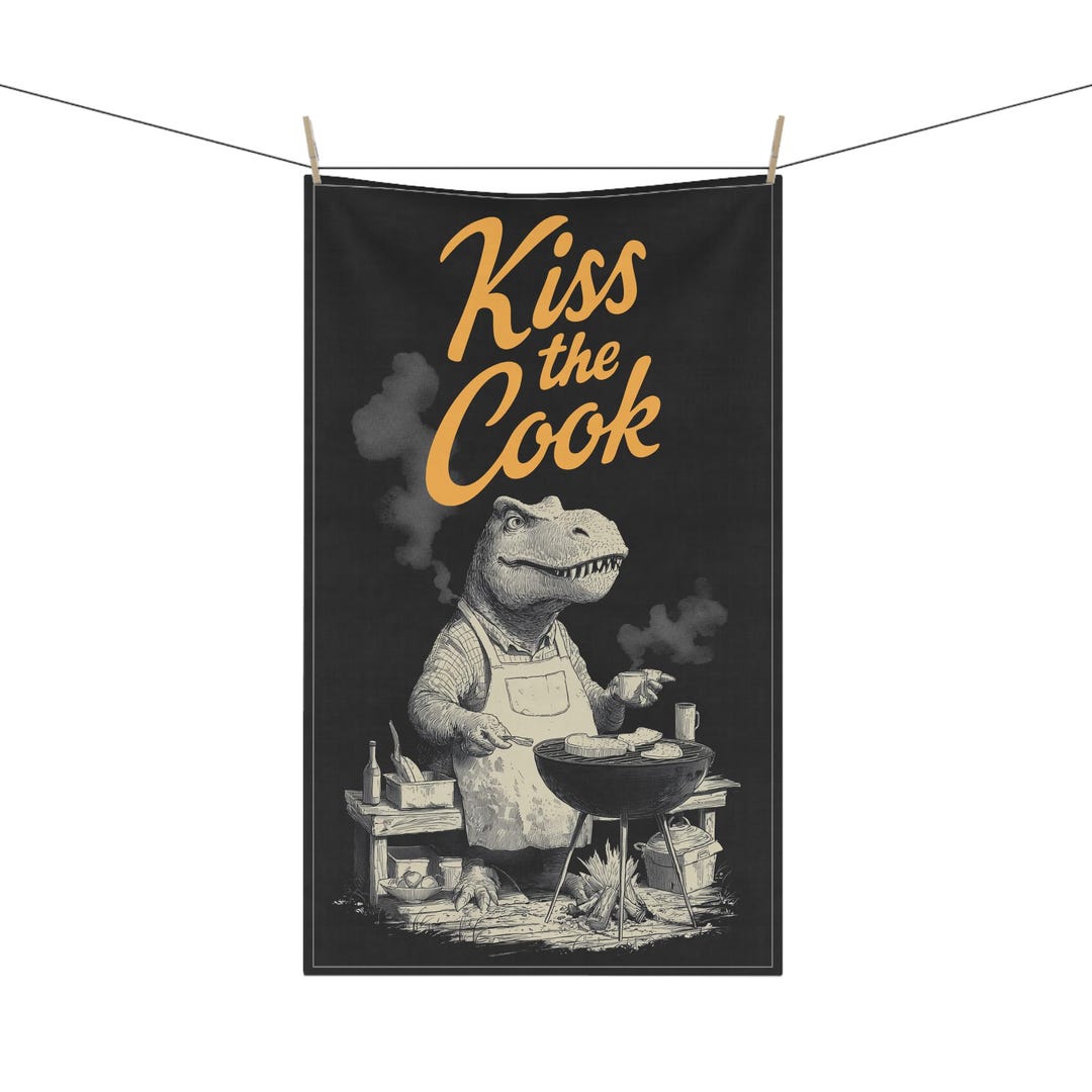 Dinosaur Kitchen Towel: Fun Cooking Decor, Chef Gift - Etsy