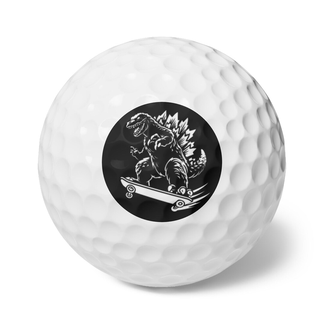 Skateboard Godzilla Golf Balls: Fun Unique Golfer Gift, 6pcs - Etsy