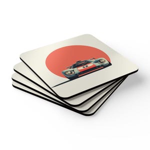 Vintage Porsche Cork Coaster Set, Bohemian Home Decor, Fun Simple Gift ...