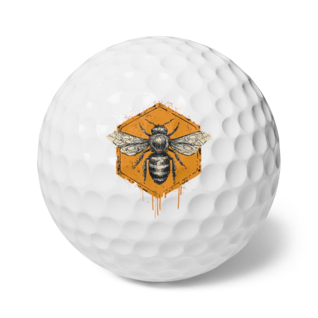 Bee-themed Golf Balls - Stylish 6-pack for Golf Lovers, Gift for Dad ...
