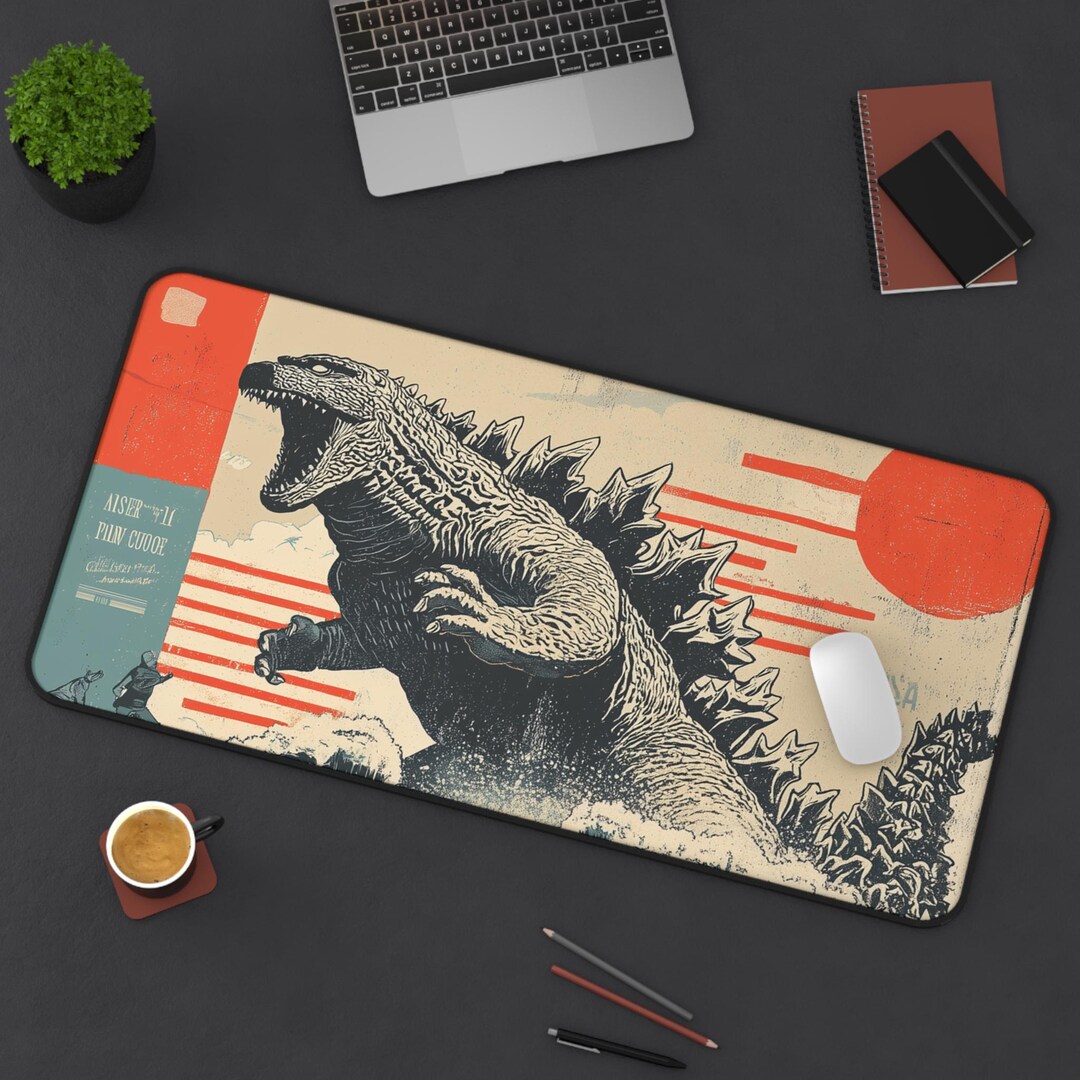 Godzilla Desk Mat | Gaming Mouse Pad | Home Office Decor | Unique Gift ...
