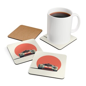 Vintage Porsche Cork Coaster Set, Bohemian Home Decor, Fun Simple Gift ...