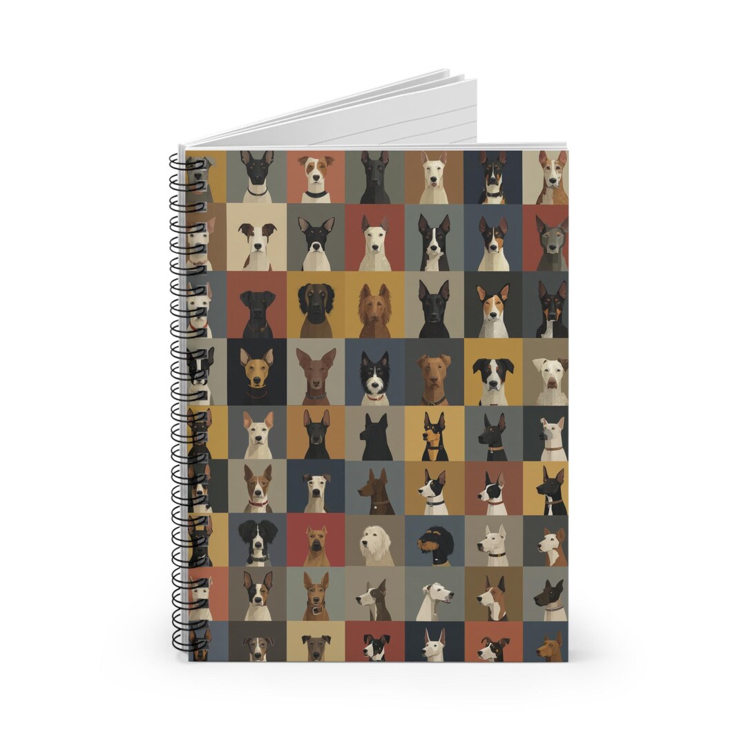 Dog Lover's Spiral Notebook - Pets Design, Cute Dog Notebook, Animal ...