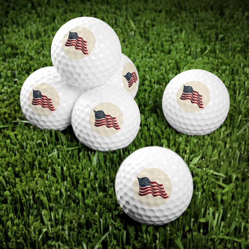 American Flag Golf Balls: Custom Patriotic Golf Gift Set - Etsy