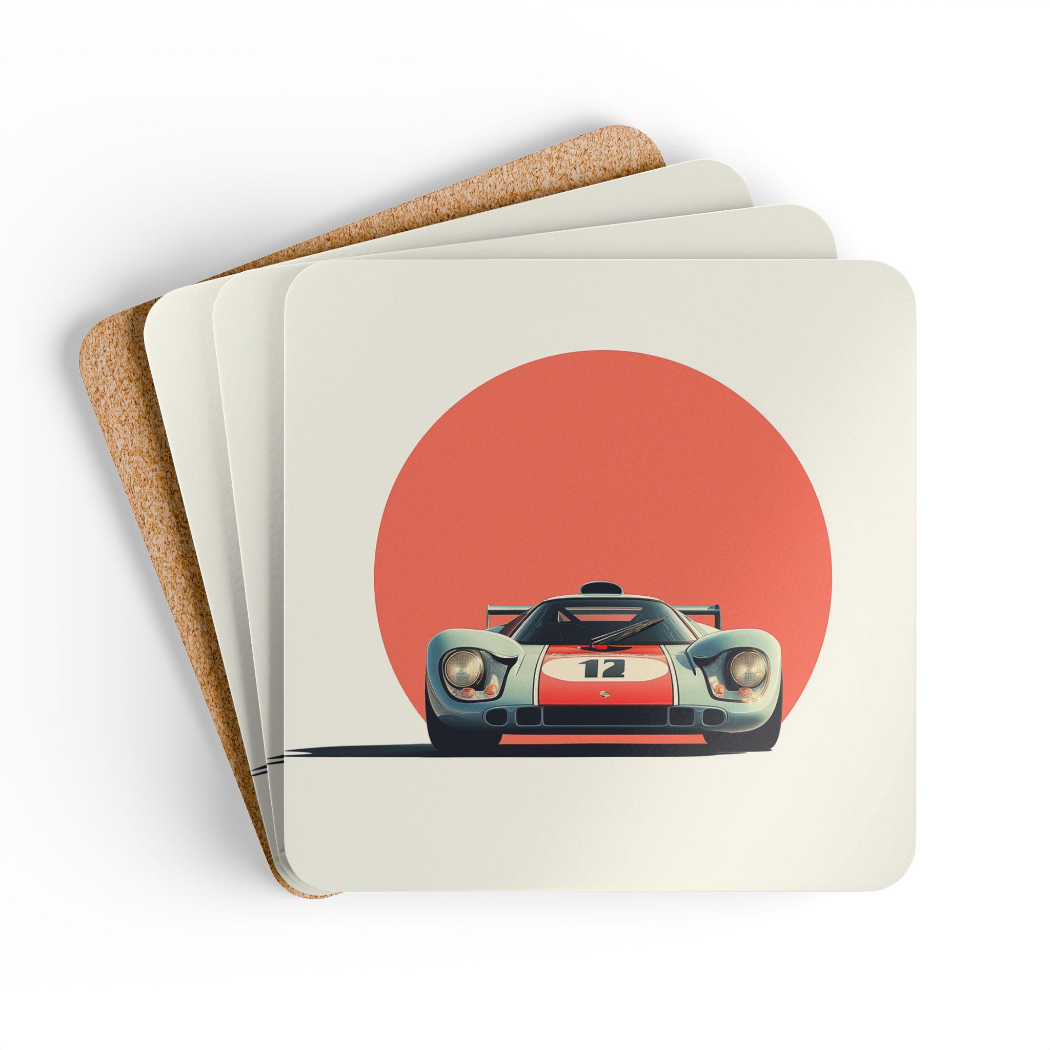 Vintage Porsche Cork Coaster Set, Bohemian Home Decor, Fun Simple Gift ...