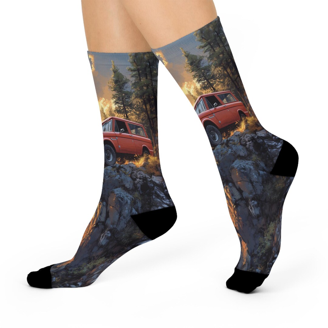 Ford Bronco Lovers Sock, Cushioned Crew Socks - Etsy