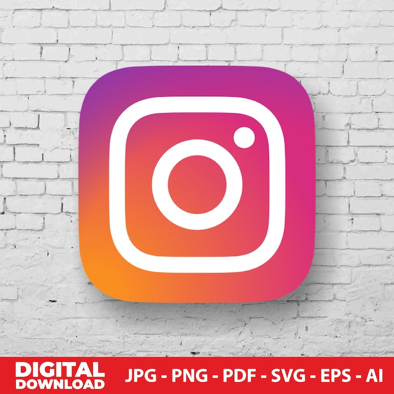 Instagram Logo SVG: Social Media Icon Bundle, Insta PDF, PNG, Eps, Jpeg ...