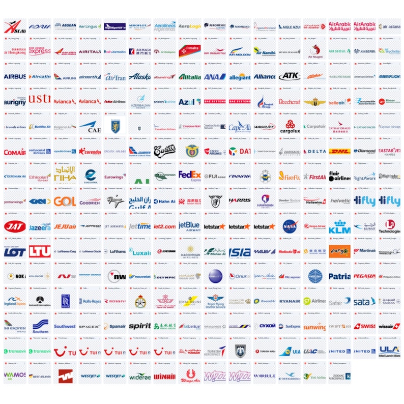 Airline Pack 400 Logo World Airlines Collection, for Pilot Gift (SVG ...