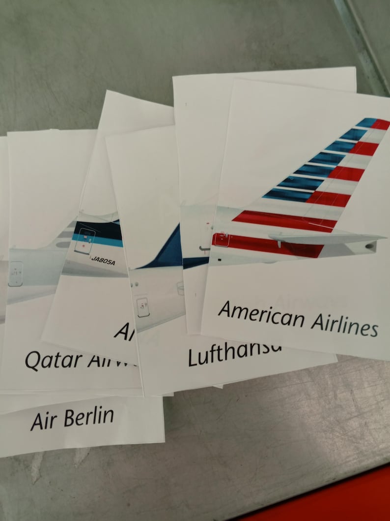 Airline Tail Logos Flashcards: Aviation Learning Cards (digital ...