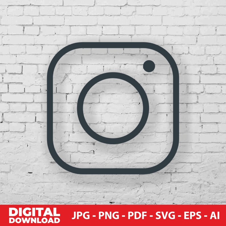 Instagram Logo SVG: Social Media Icon Bundle (digital Download) - Etsy
