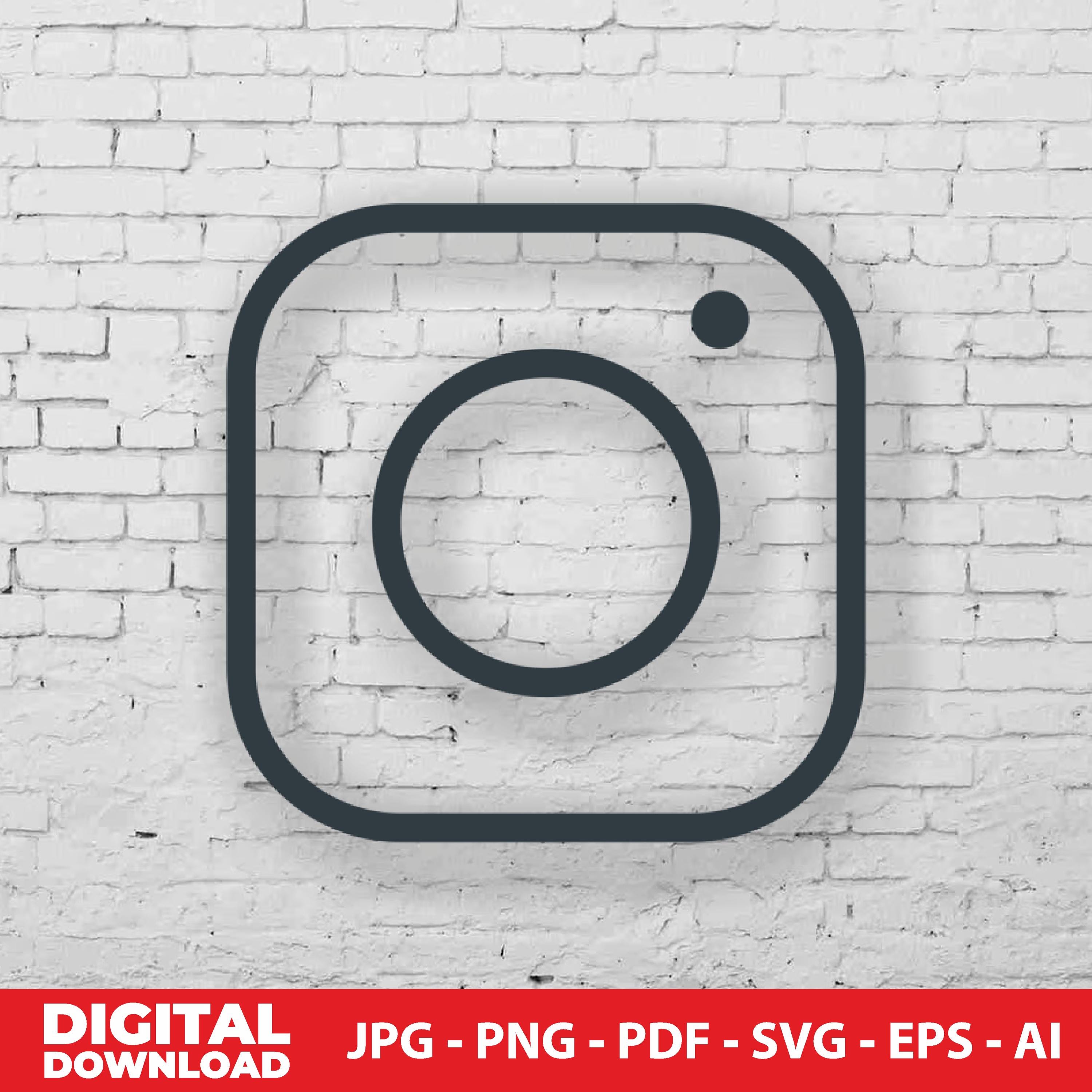Instagram Logo SVG: Social Media Icon Bundle, Insta PDF, PNG, Eps, Jpeg ...