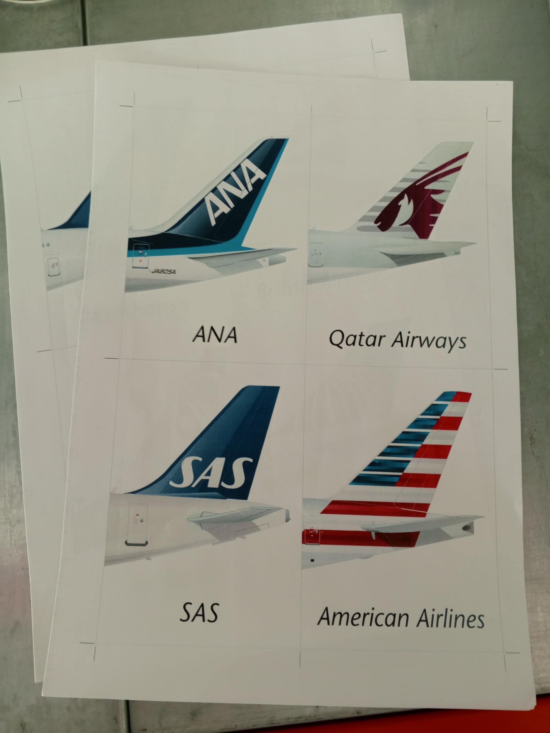 Airlines Tail Logos Flashcards, 64 Airline Logos Stickers, Airplanes ...