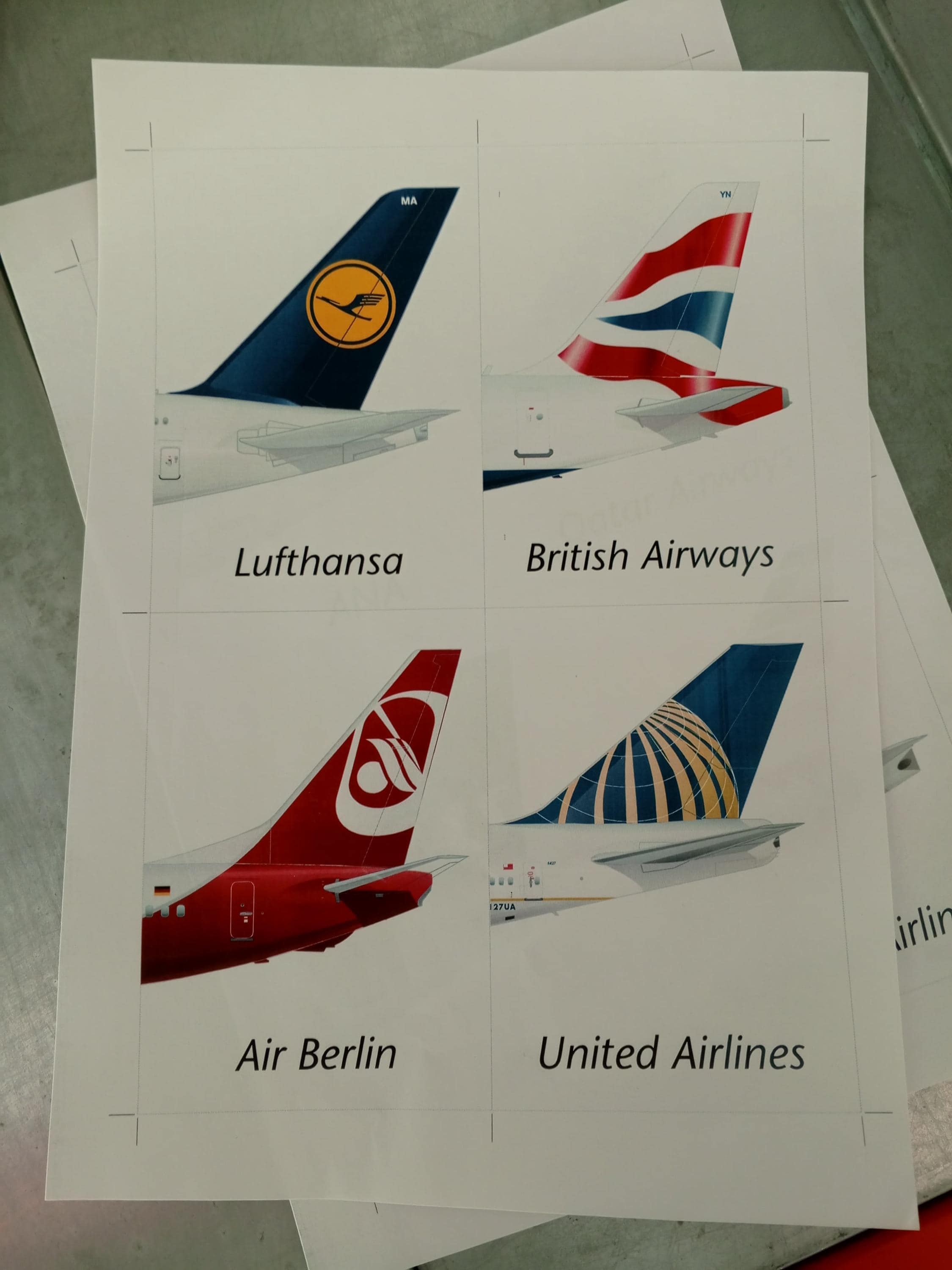 Airline Tail Logos Flashcards: Aviation Learning Cards (digital ...