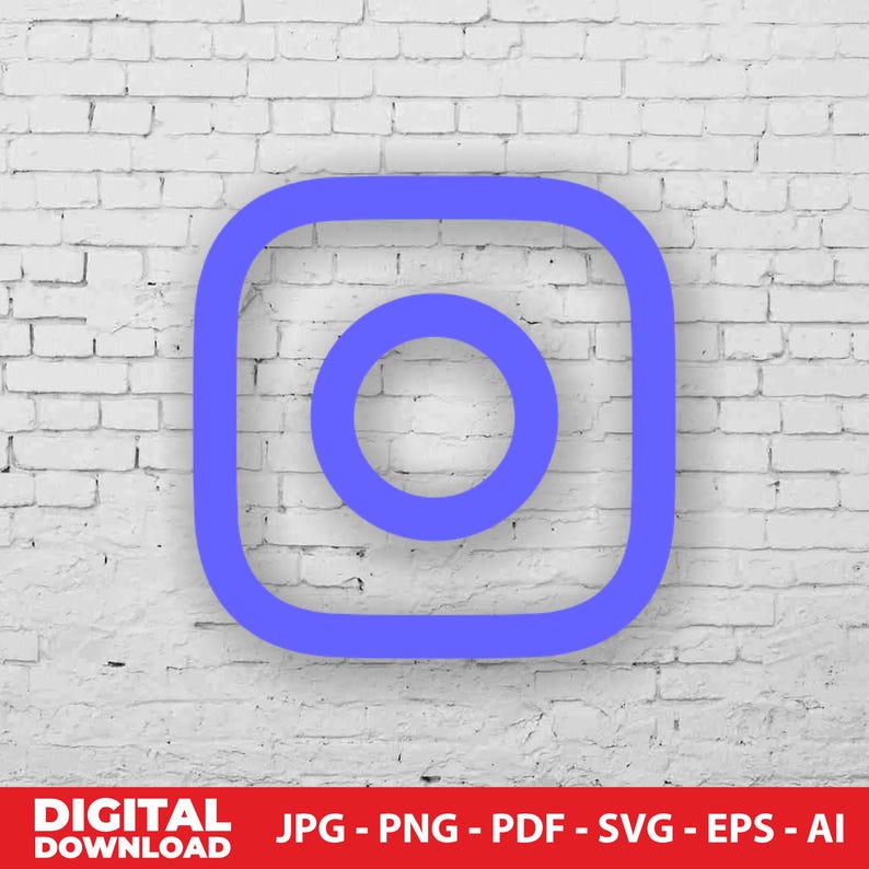 Instagram Logo SVG: Social Media Icon Bundle, Insta PDF, PNG, Eps, Jpeg ...