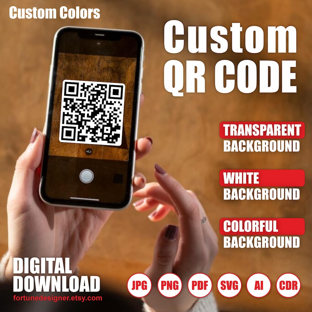 Custom QR Code Sticker, Qr Code Generator, Qr Code Menu PDF, Qr Code ...