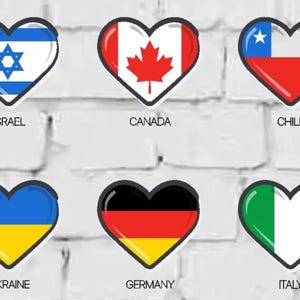 World Flags Heart SVG Bundle: 88 Country Flags (digital Download) - Etsy