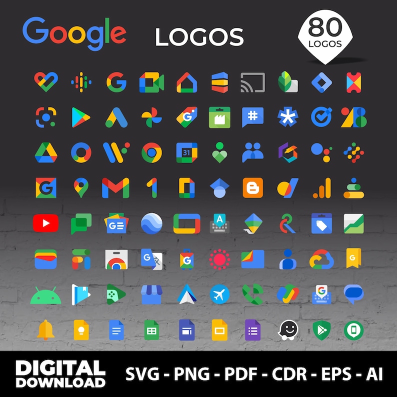 Google Logos Vector Svg, Png, Pdf, Cdr, Eps, Ai, Jpg - Google Icons ...