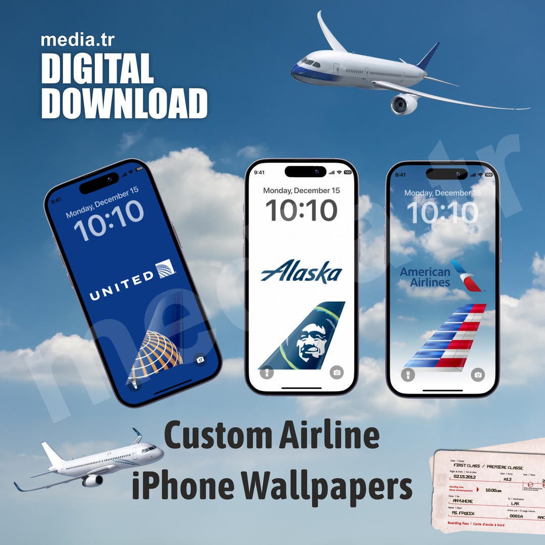 Custom Airline iPhone Wallpapers | Aviation Tail Logo | Personalized ...