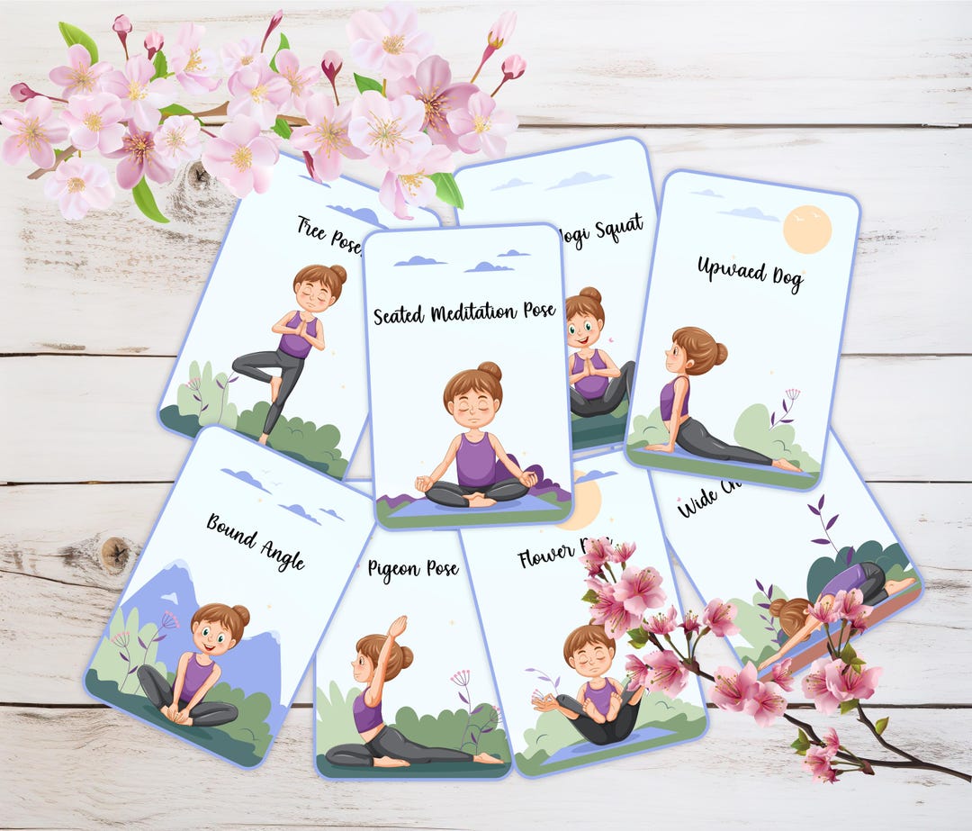Kids Yoga Poses Flashcards: Printable Movement Activity (digital ...