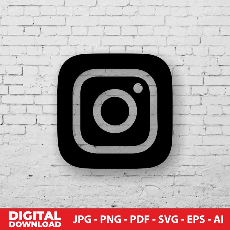 Instagram Logo SVG: Social Media Icon Bundle, Insta PDF, PNG, Eps, Jpeg ...