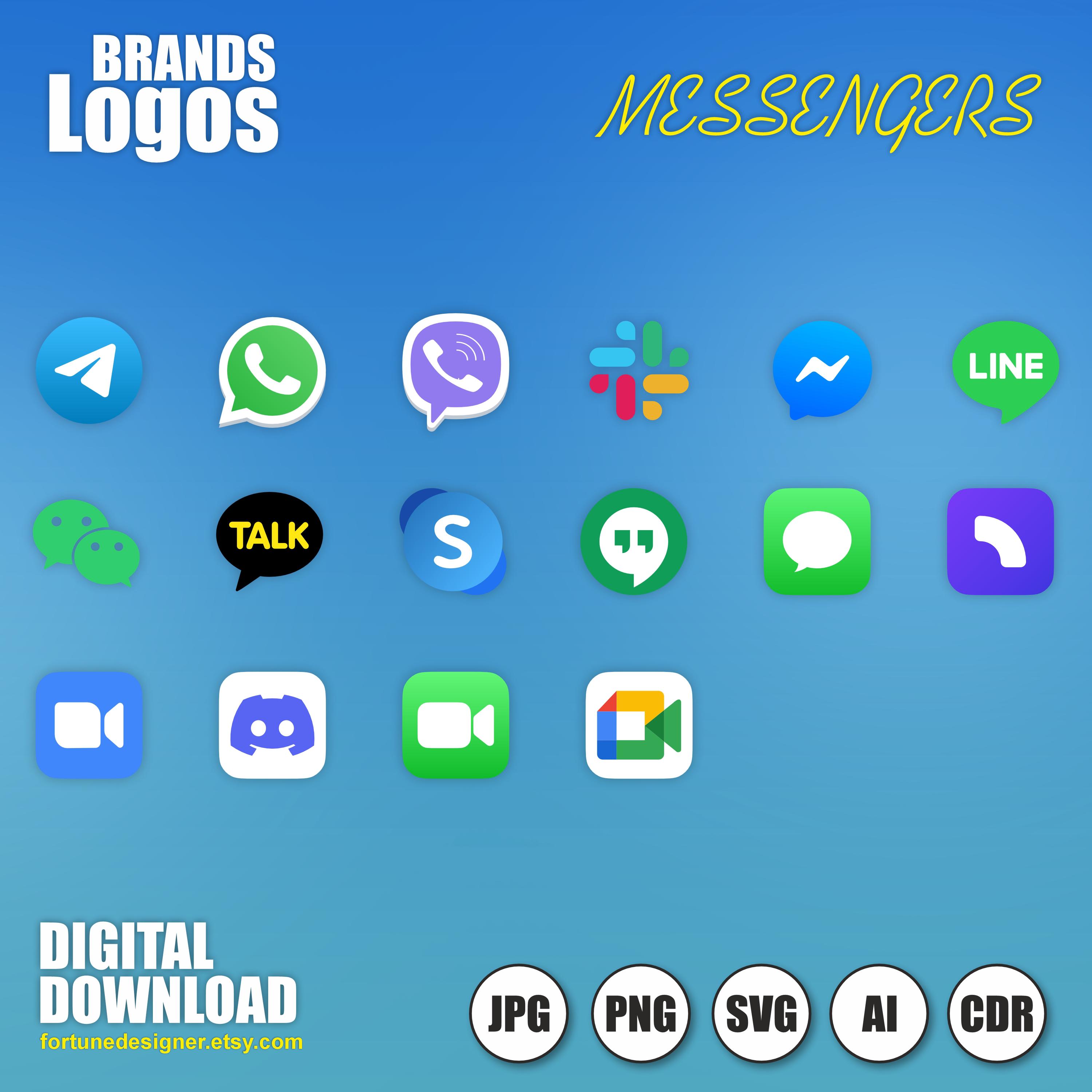 Brand Logo Vector Icons: Social Media, Tech, Finance (digital Download ...