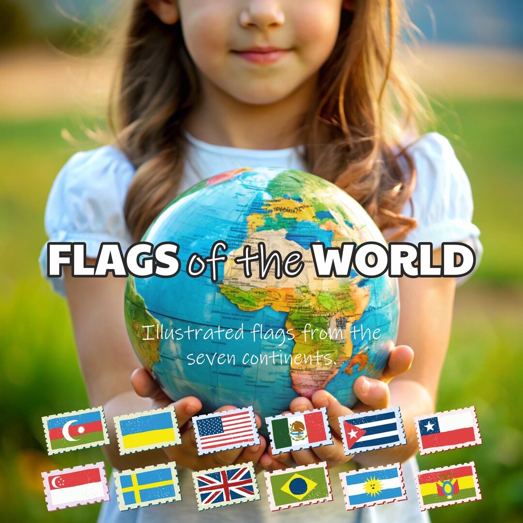 World Flags Vector Icons: 195 Countries Vinyl Decals (digital Download ...