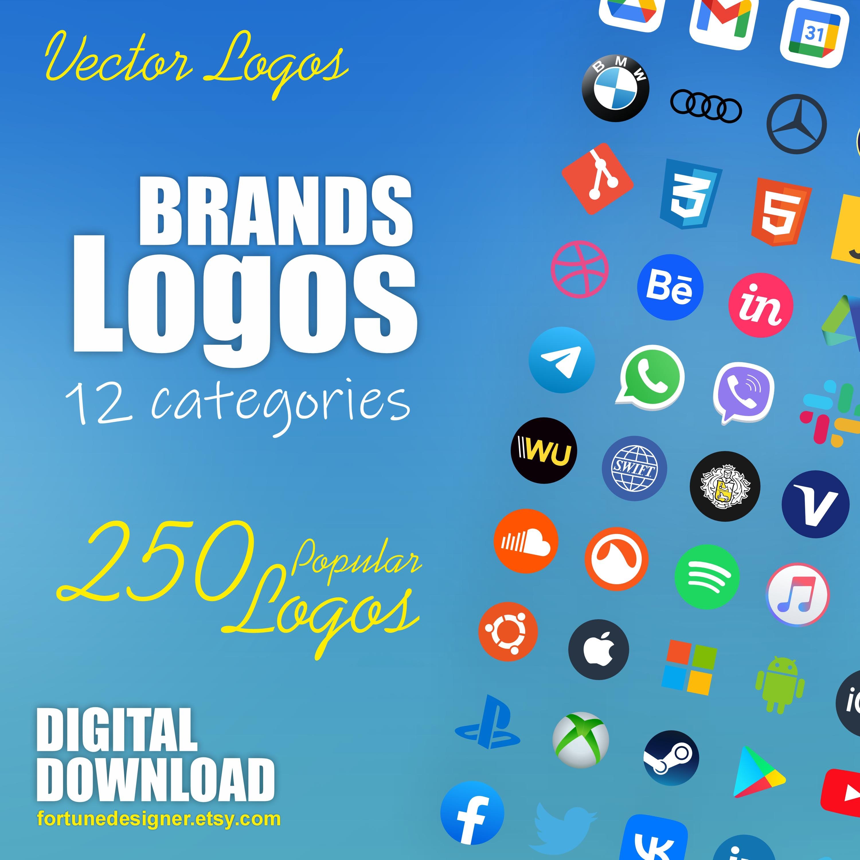 Social Media Icons, Brand Logo Vector, Browsers Logos, Messengers Logos ...