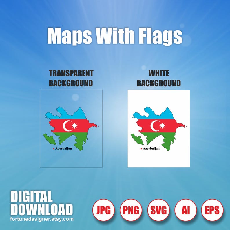 World Map With Flags, 228 Country Outlines, Flag Decals (svg, Ai, Eps ...