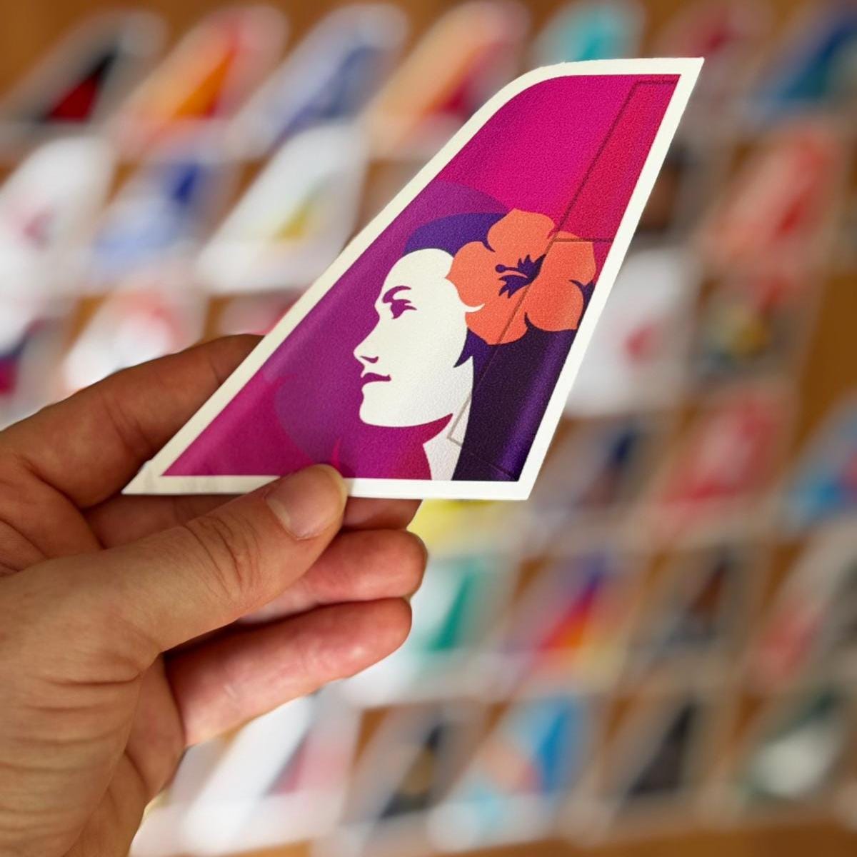 54 Airline Tail Stickers, Airplane Tail Fin Decals, Aviation Stickers ...