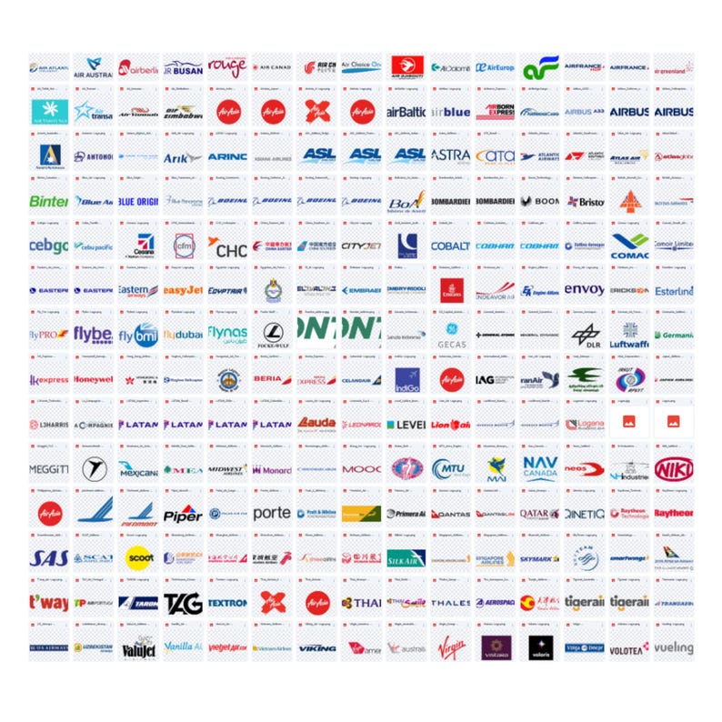 Airline Pack 400 Logo World Airlines Collection, for Pilot Gift (SVG ...